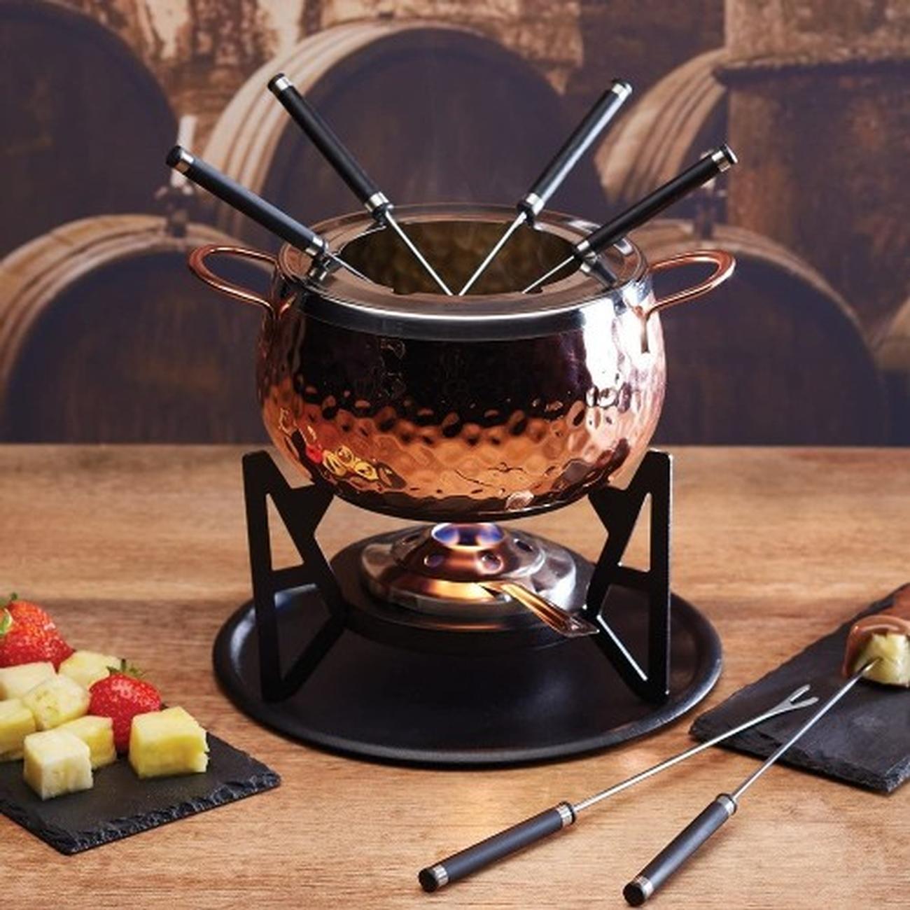 Artesà Copper Effect Fondue Set - The Kitchen Whisk