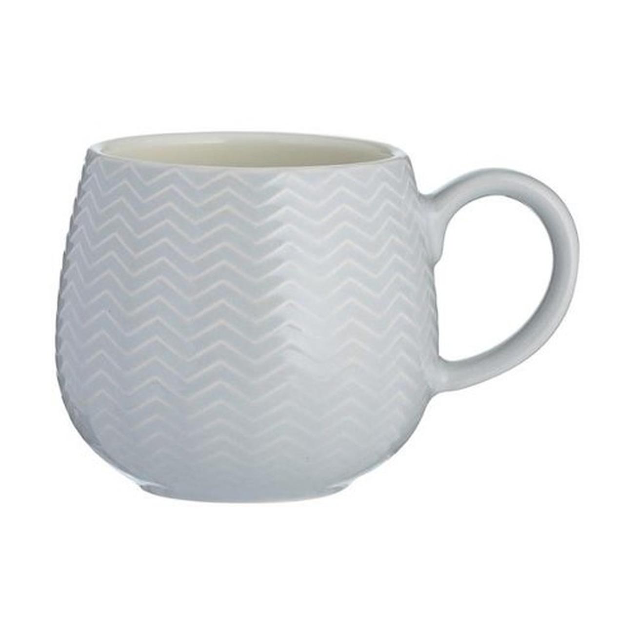Mason Cash Embossed Chevron Grey Mug