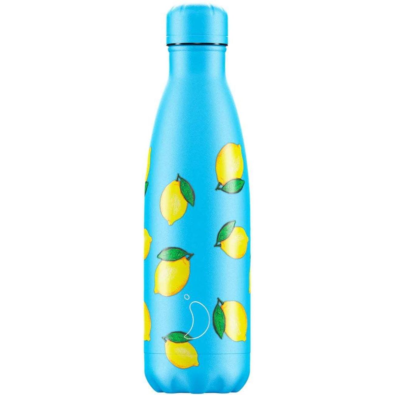Chilly's 500ml Stainless Steel Water Bottle New Icons Lemon