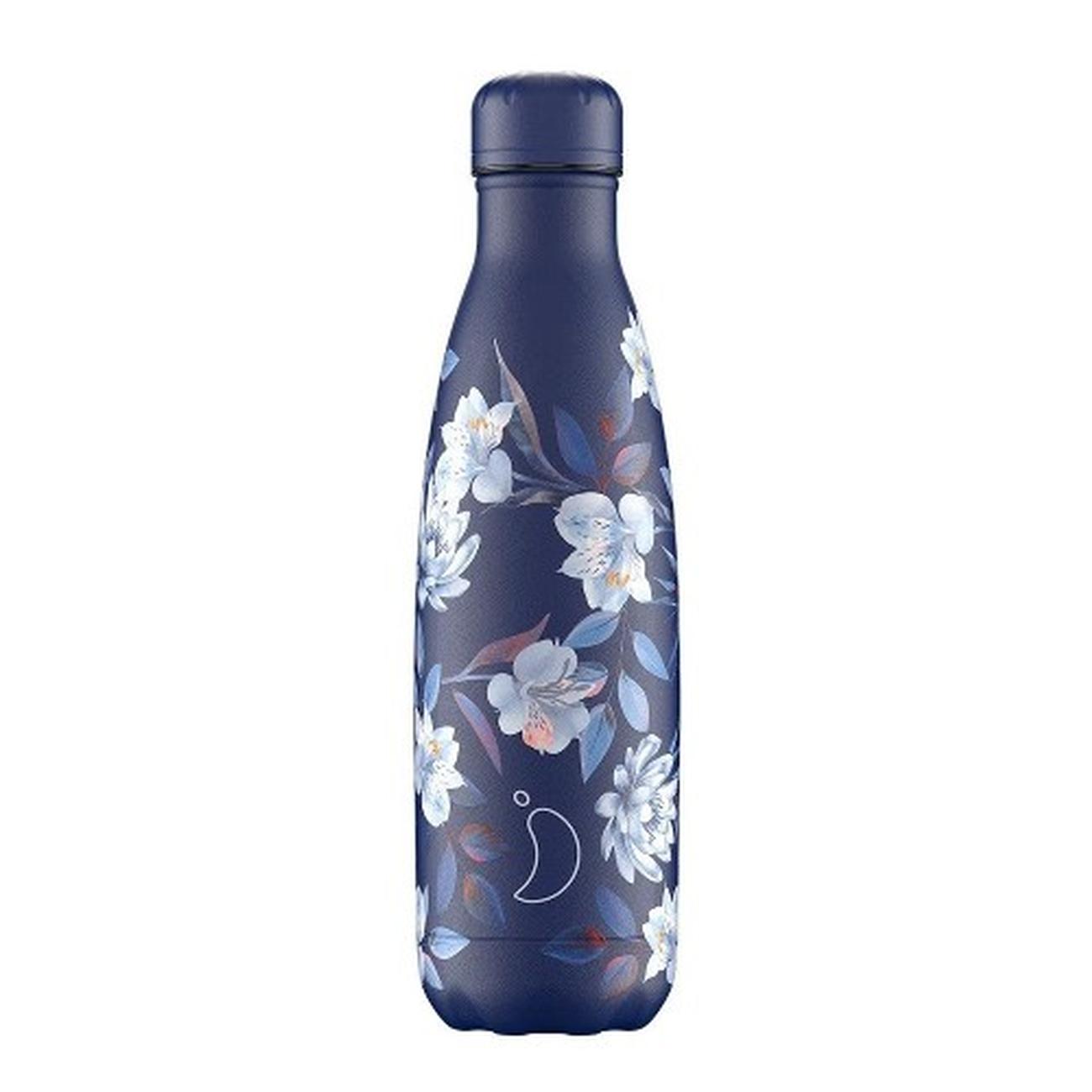 Chilly's 500ml Water Bottle Floral Fleurs Bleues