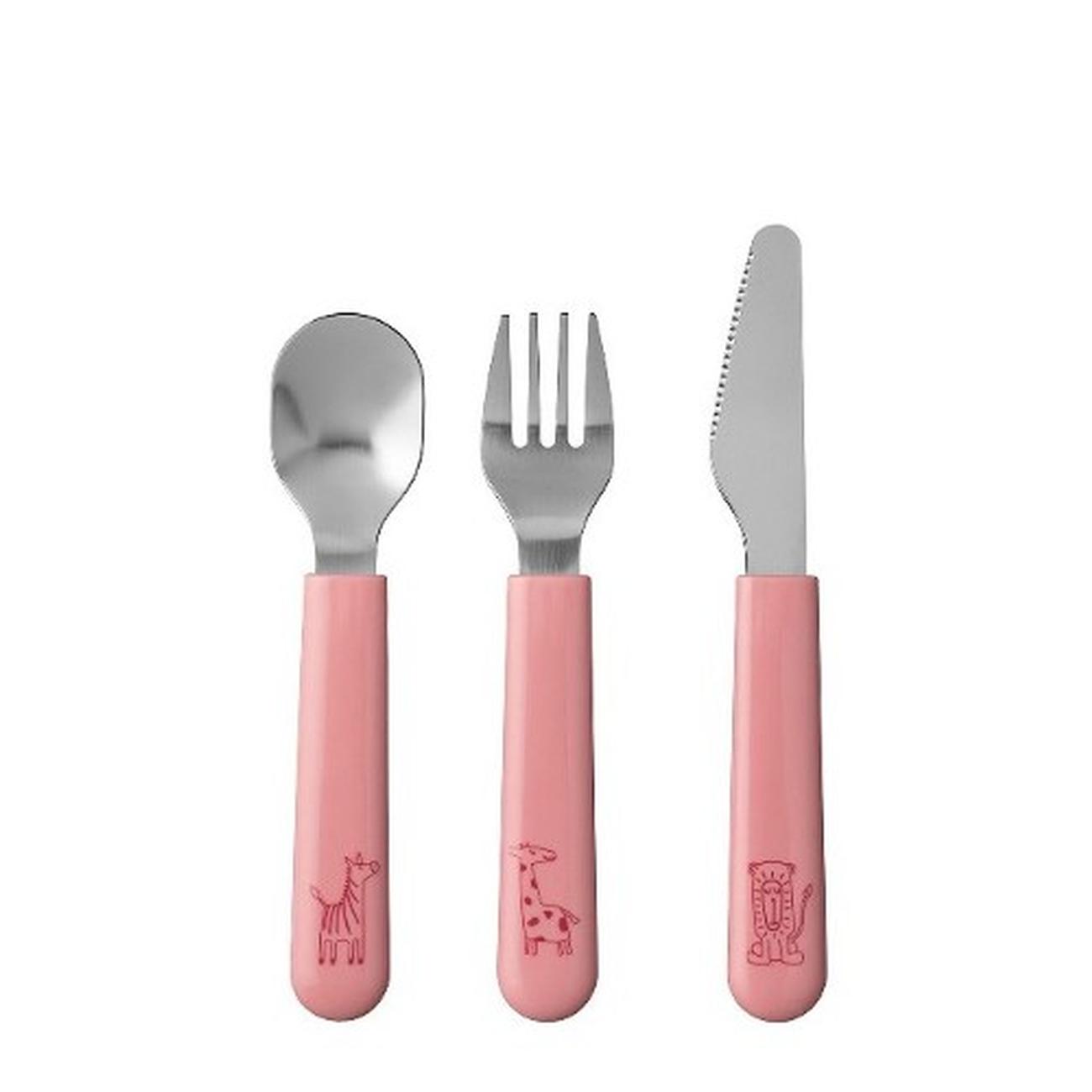 Mepal Mio 3pc Children's Cutlery Set Deep Pink