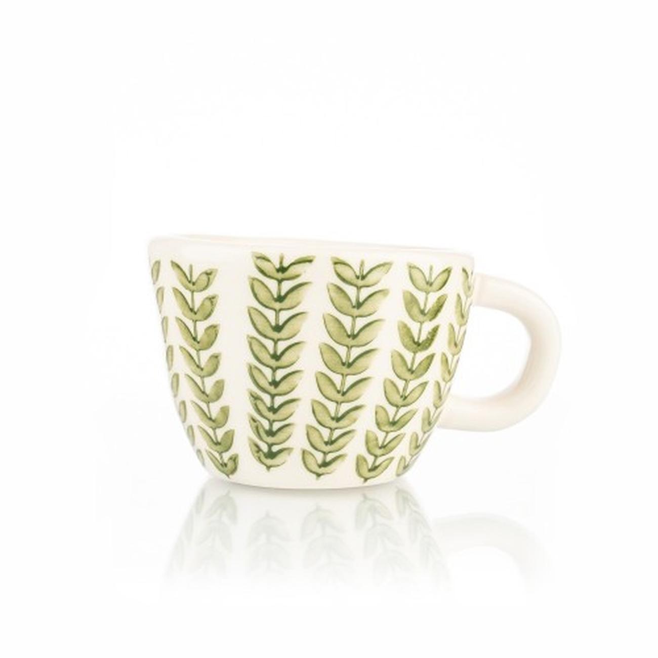 Siip Espresso Cup-Vertical Floral Green