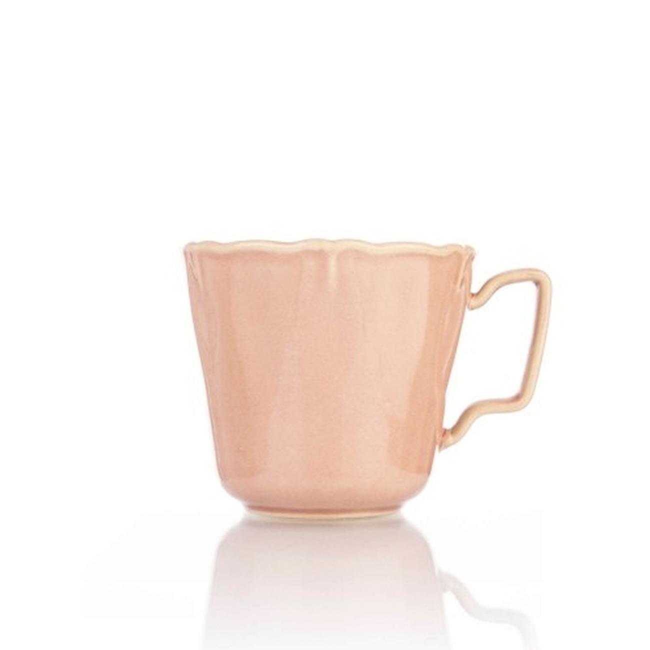 Siip Reactive Glaze Scalloped Edge Mug Pink
