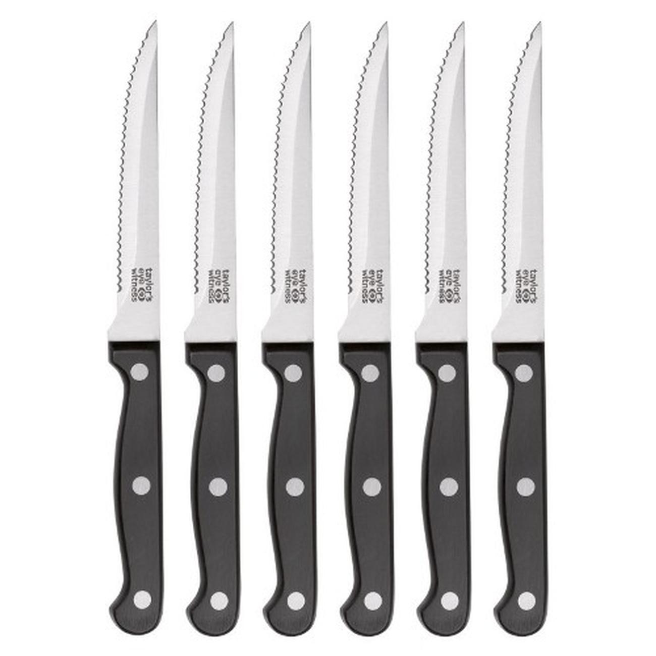 Taylor's Eye Witness Maple Set of 6 Steak Knives
