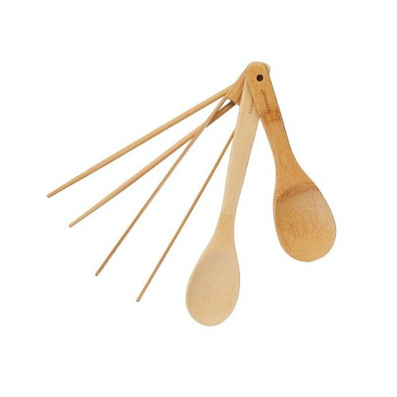 KitchenCraft World of Flavours 4pc Bamboo Tools Set