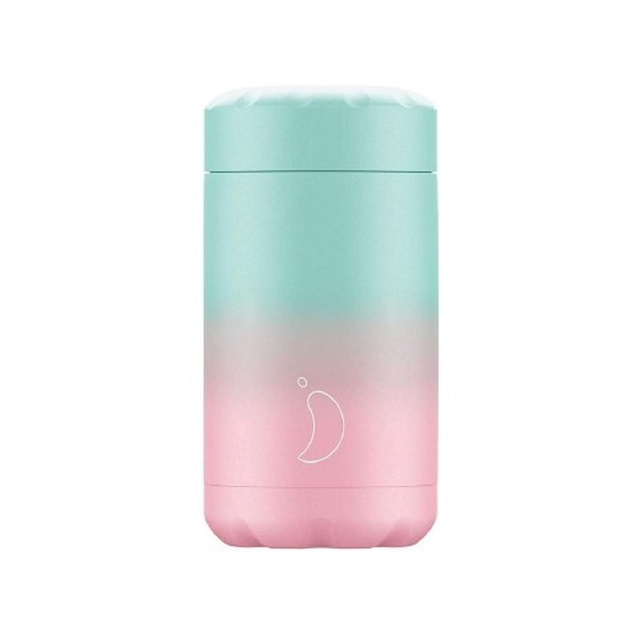 Chilly's Food Pot Pastel Green Pink Gradient 500ml