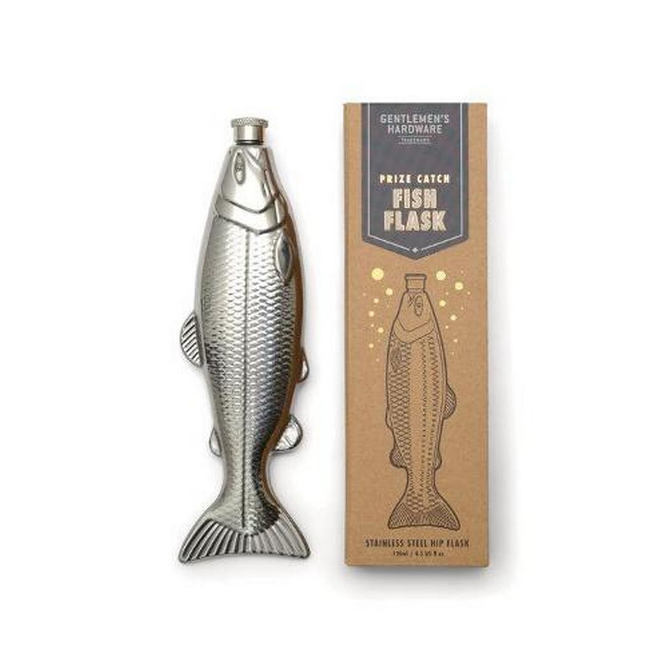 Gentlemen's Hardware Fish Hip Flask 130ml