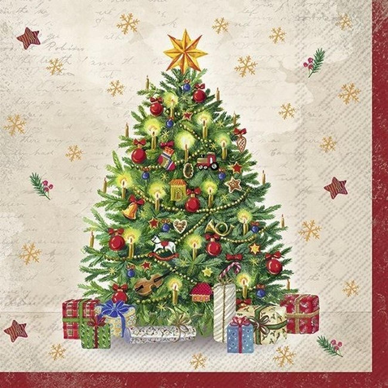 IHR Christmas Lunch Napkins Festive Trees