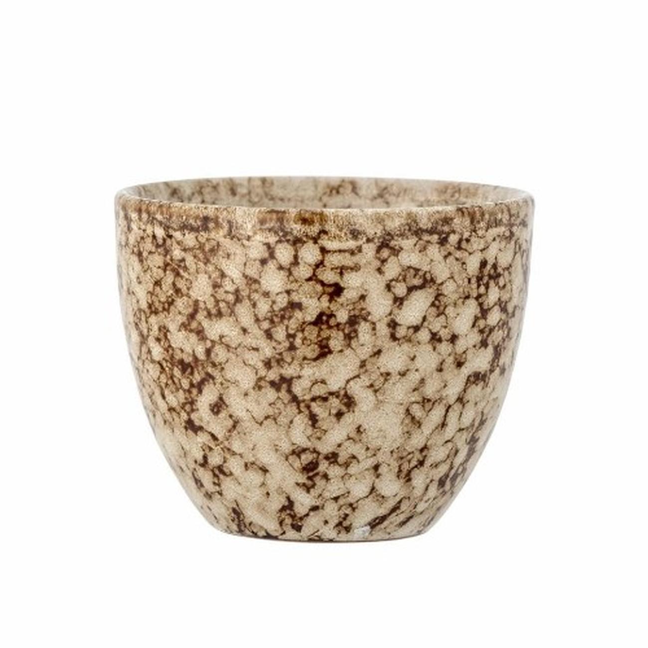 Paula Cup Round Brown Stoneware