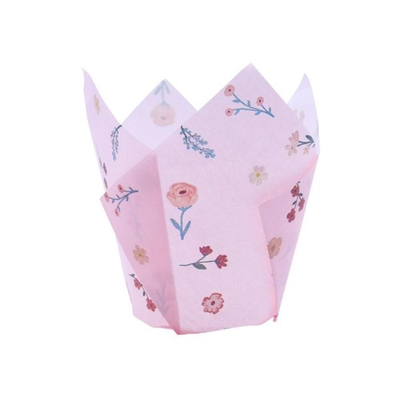 PME 24 Isolated Blooms Tulip Muffin Cases