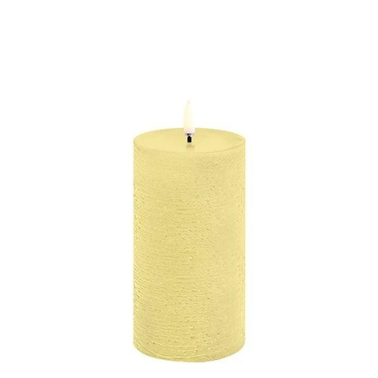 Uyuni Lighting Led Pillar Candle Wheat Yellow Rustic 7.8x15.2cm