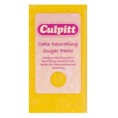 Culpitt Cake Decorating Sugar Paste Ready to Roll Icing Yellow 250g