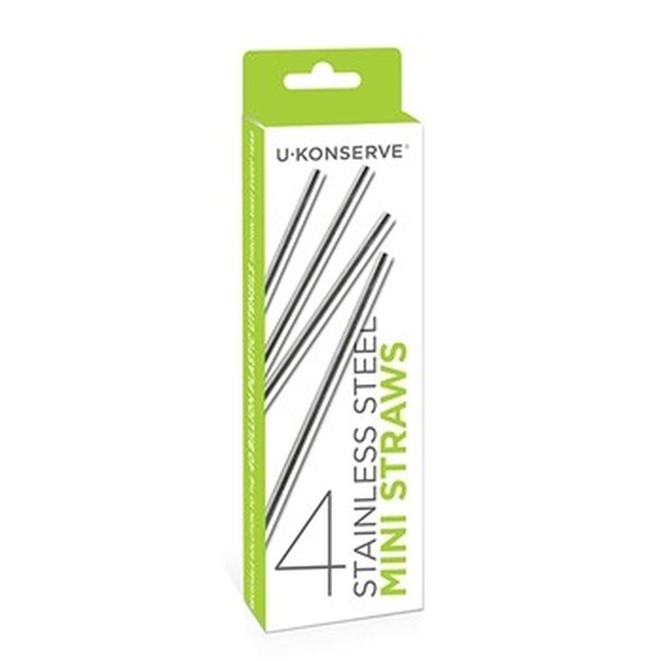 U.Konserve Stainless Steel Mini Straws 4pk