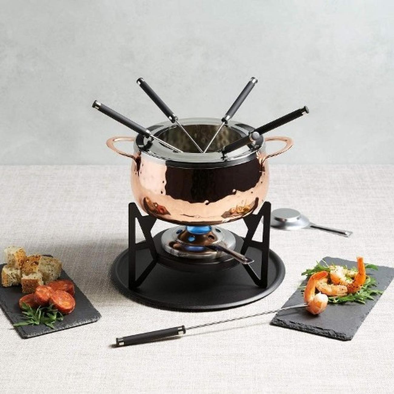 Artesà Copper Effect Fondue Set - The Kitchen Whisk