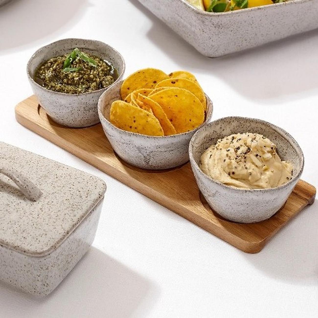 Ladelle Artisan 4pc Deep Bowls & Board Set