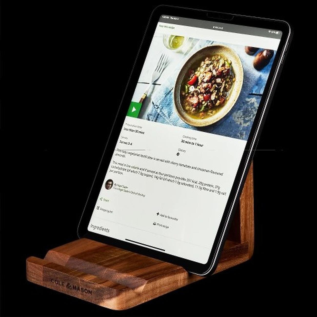 Cole & Mason Buckland Acacia Cookbook & Tablet Holder