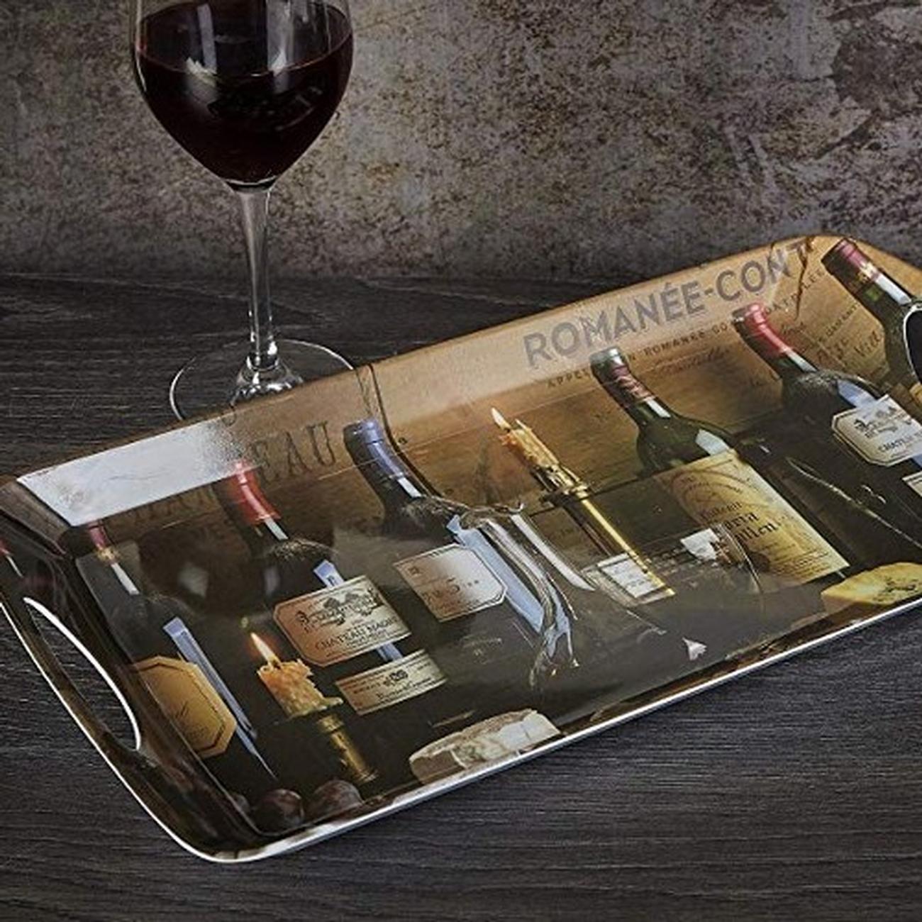 Creative Tops Vintage Wine Small Melamine Handled Tray