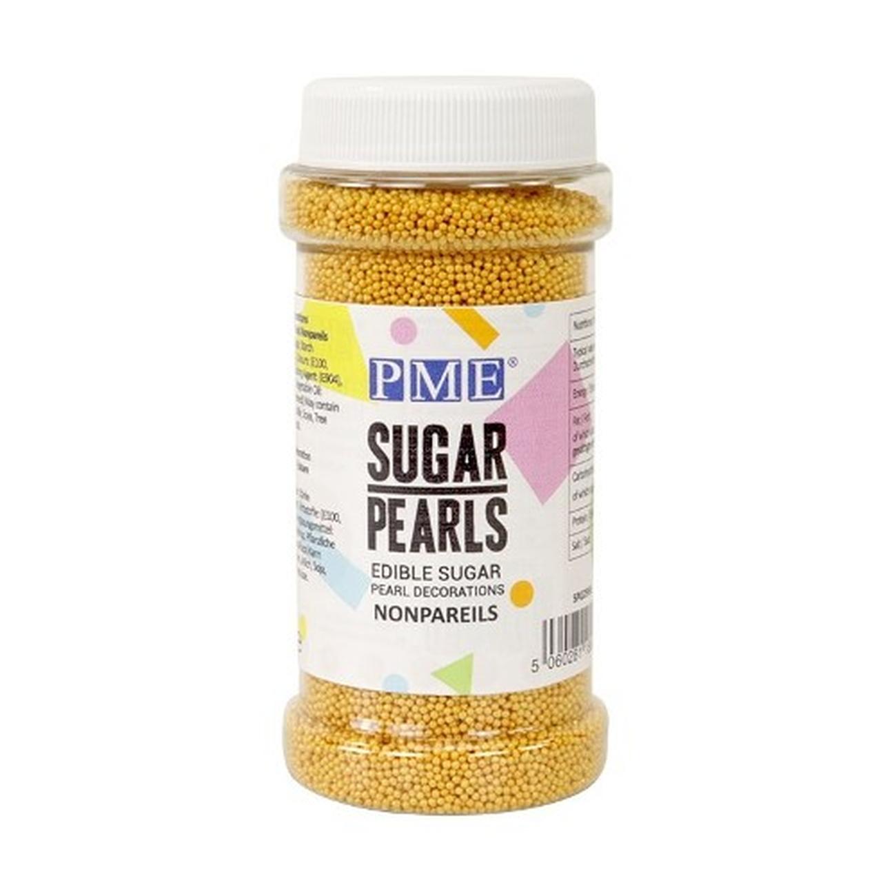 PME Edible Sugar Pearls Gold Nonpareils 100g