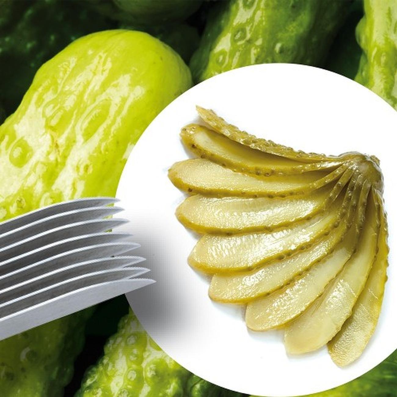 Triangle Gherkin Cutter, 8 blades
