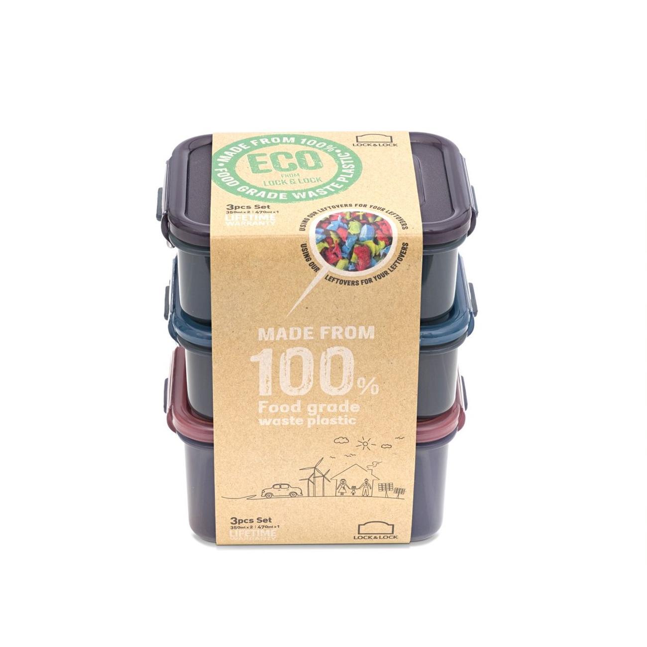 Lock & Lock Eco Containers 3pc Set