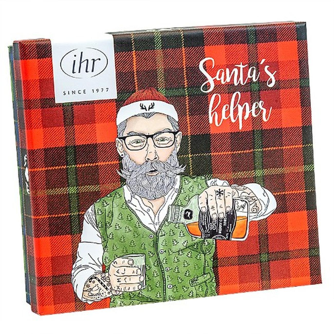 IHR Hipster Santa's Helper Hip Flask Gift Set