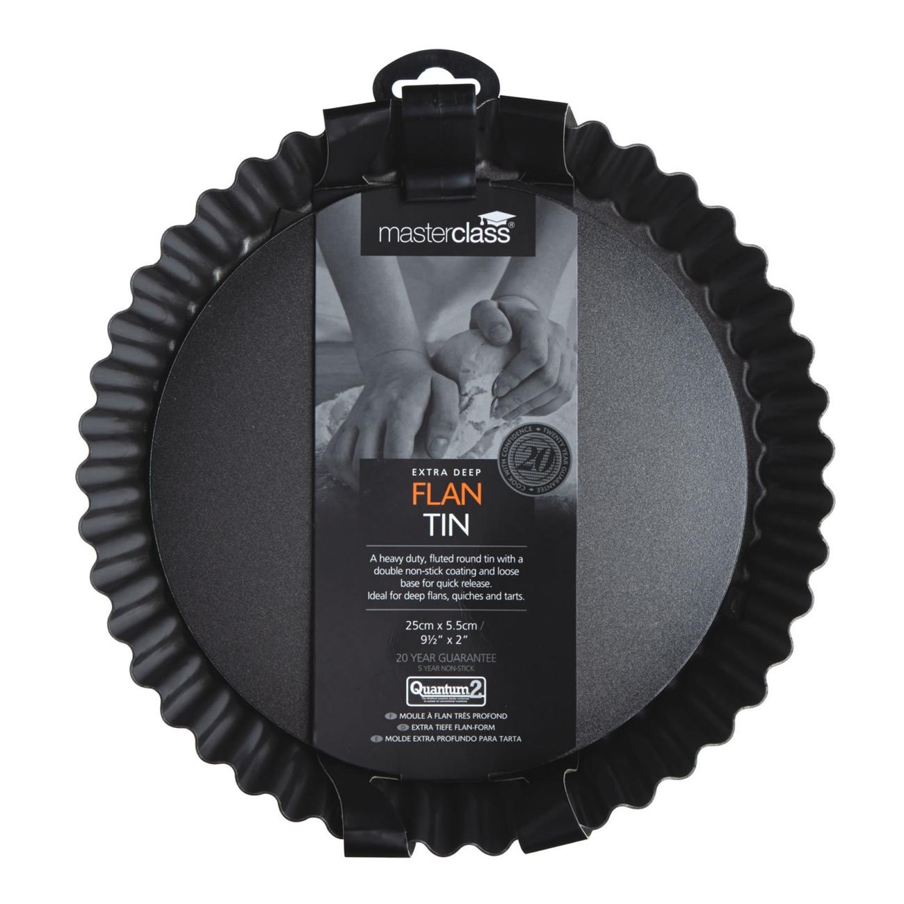 MasterClass Non-Stick Extra Deep 25cm Fluted Flan Tin