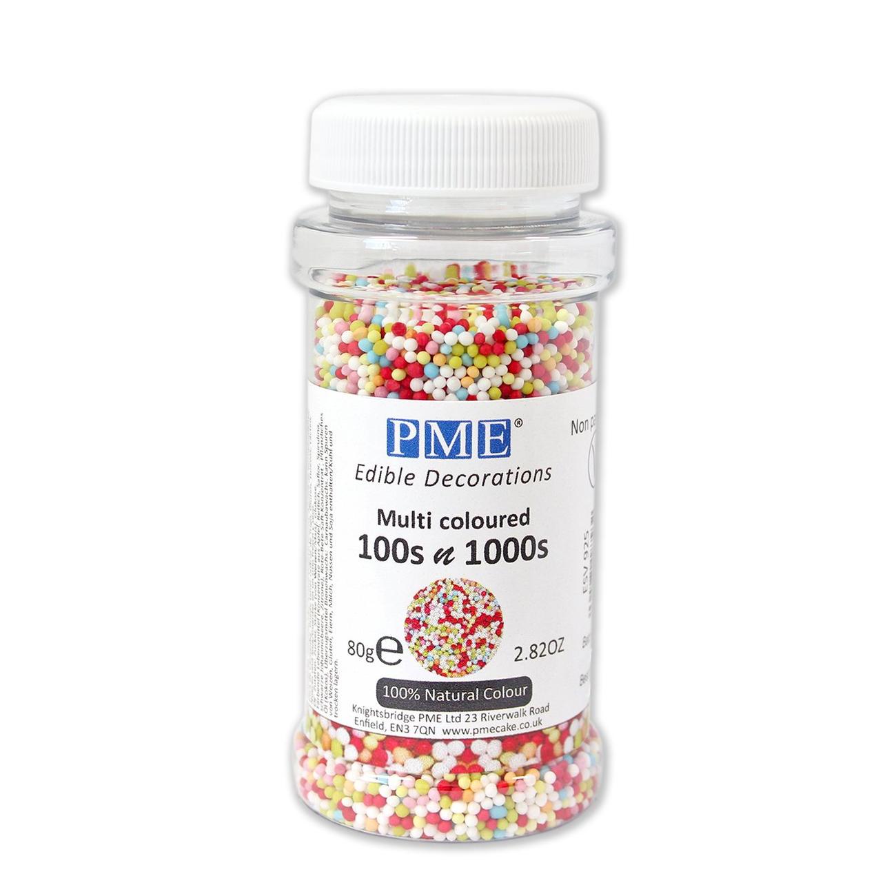 PME Edible Sprinkles 100s & 1000s Multi-Coloured 80g