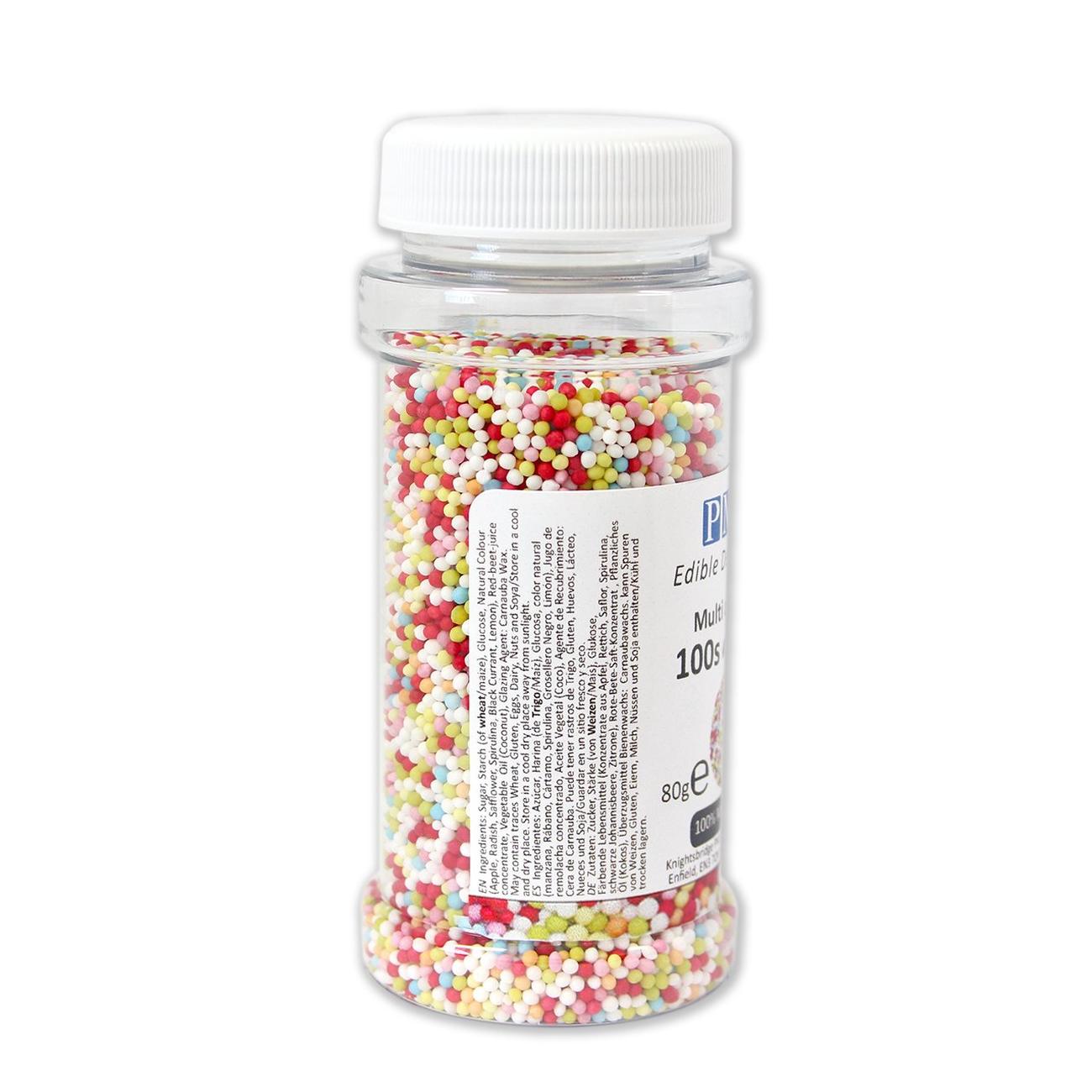 PME Edible Sprinkles 100s & 1000s Multi-Coloured 80g