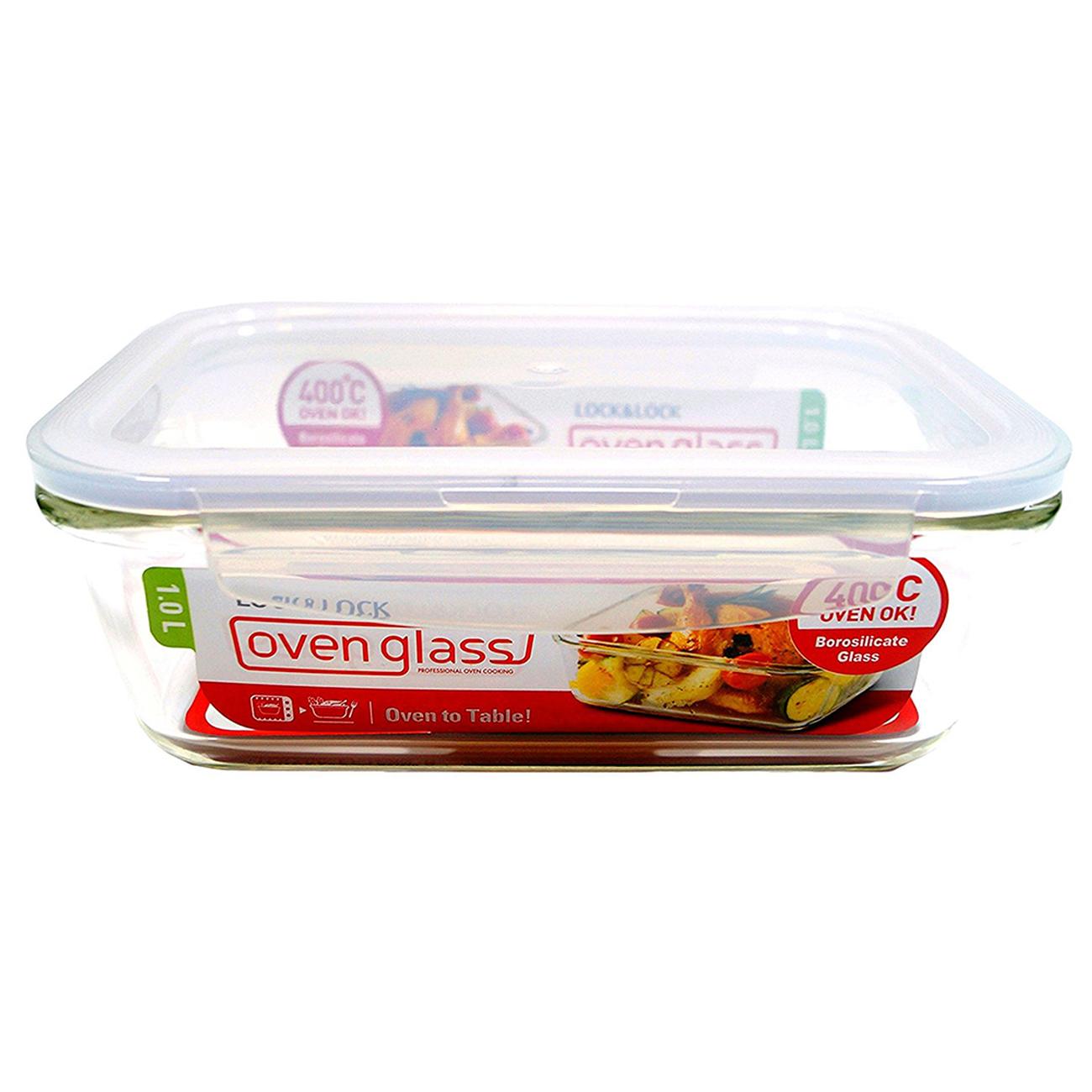 Lock & Lock Oven Glass Rectangular 1L