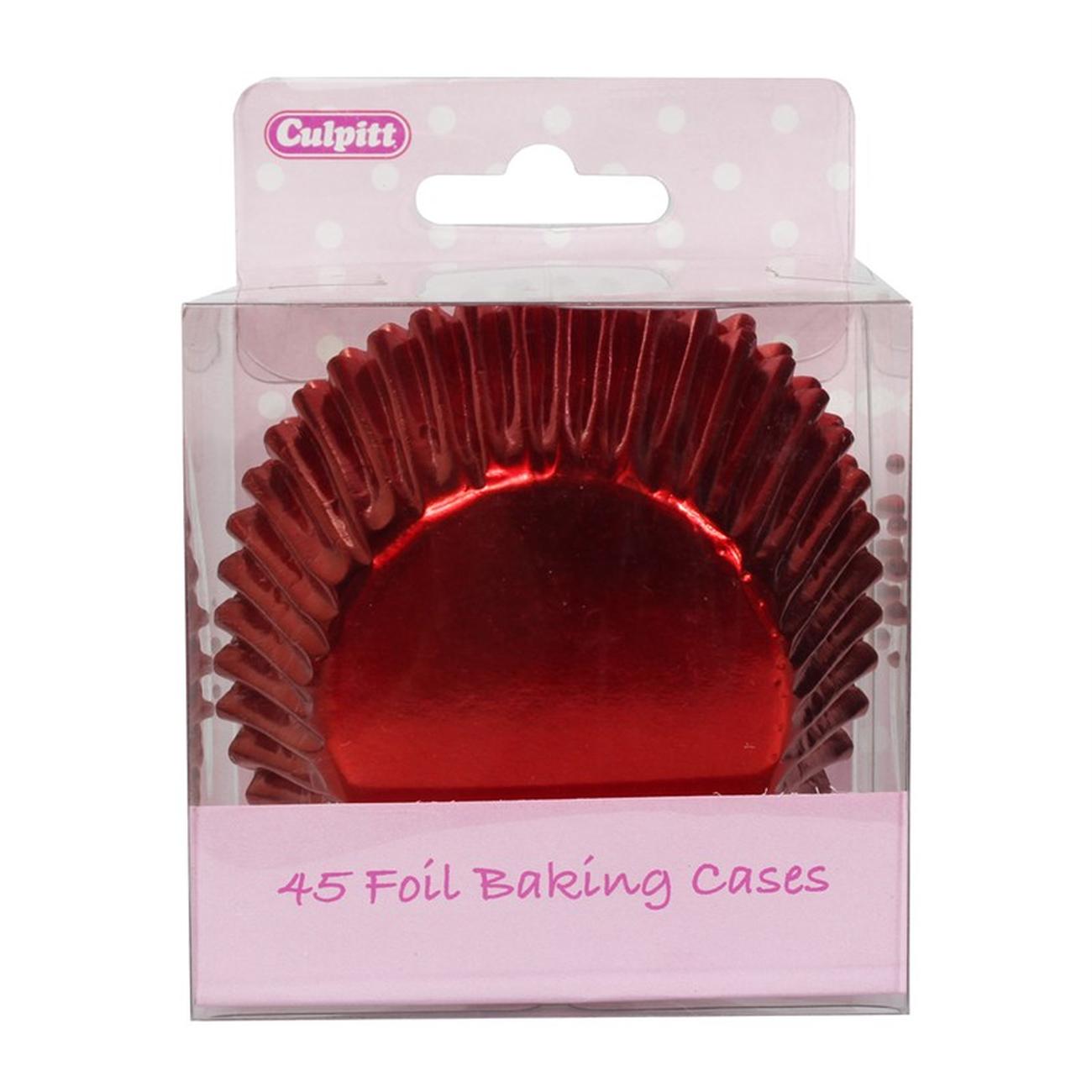 Culpitt 45 Red Metallic Foil Baking Cases