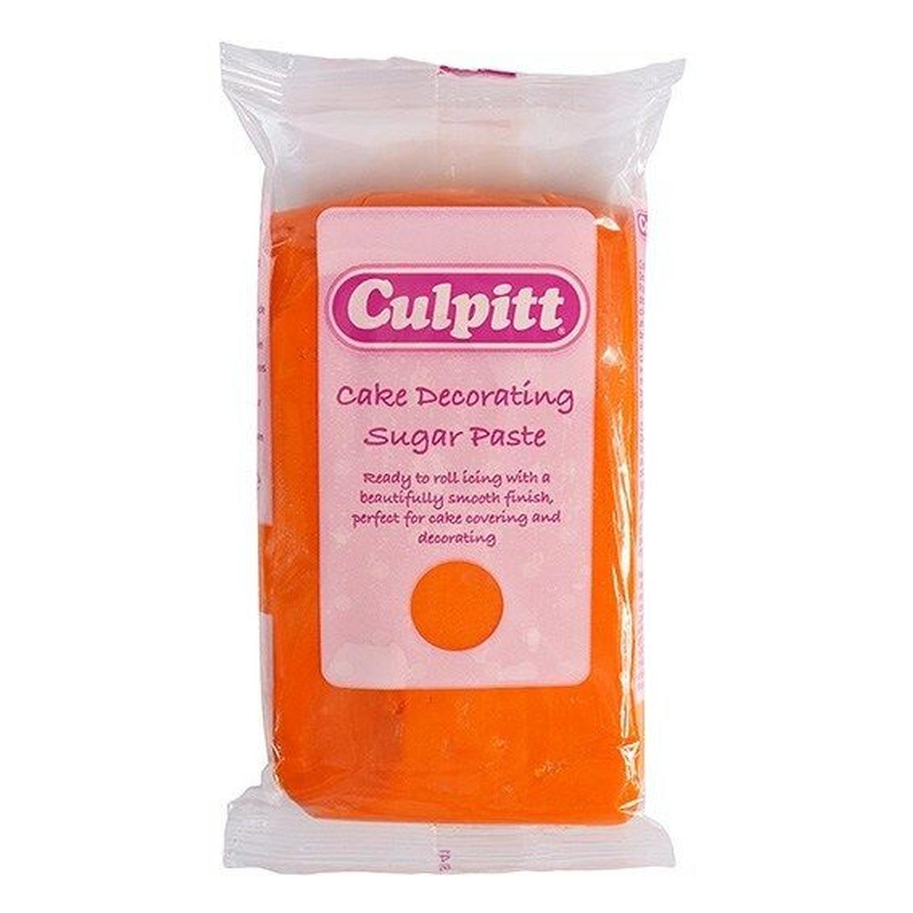 Culpitt Cake Decorating Sugar Paste Ready to Roll Icing Orange 250g