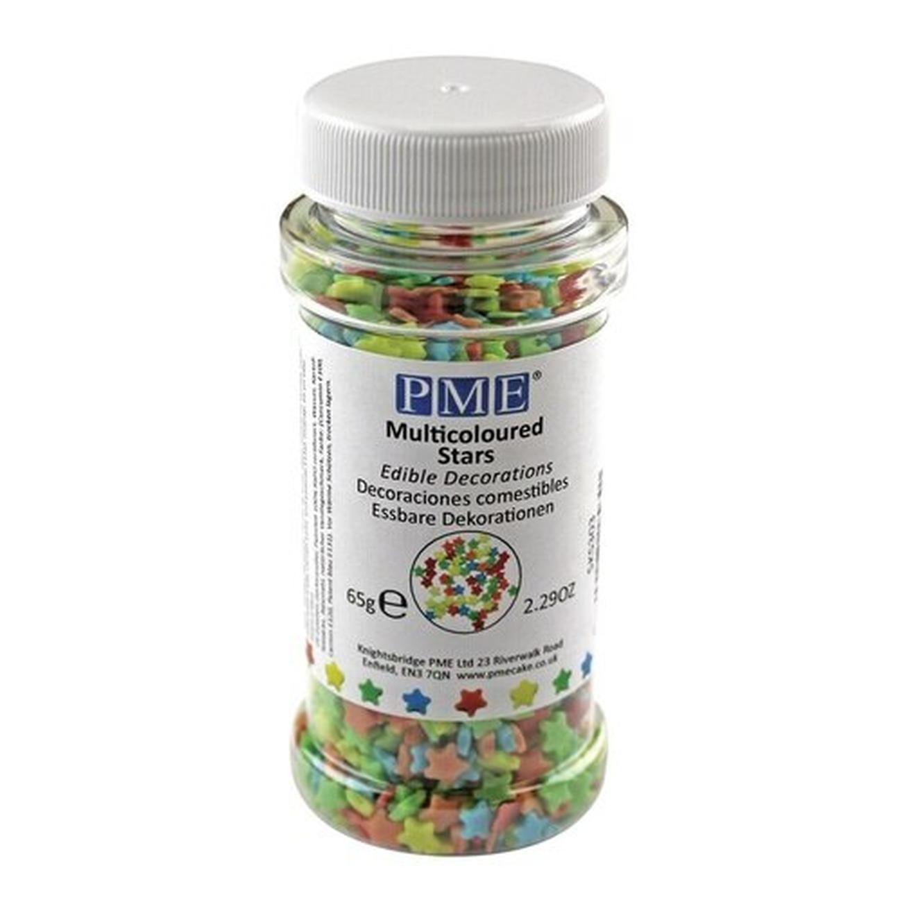 PME Edible Sprinkles Multi Coloured Stars 65g
