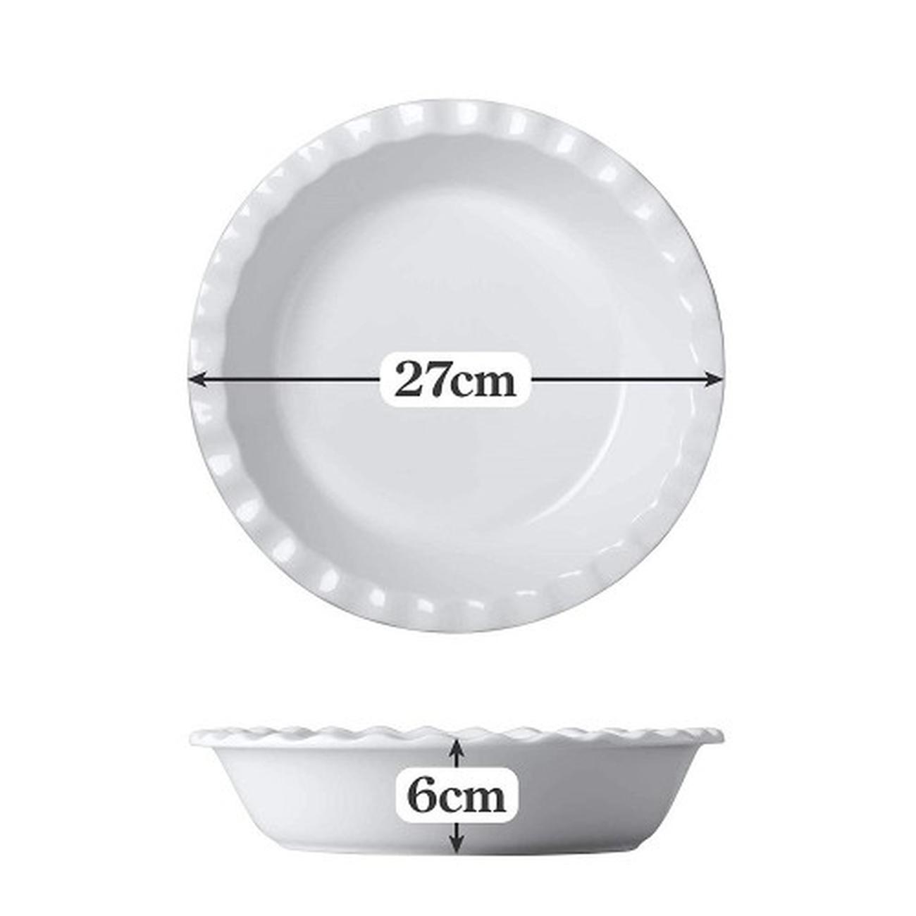 W M Bartleet & Sons Crinkle Pie Dish 27cm