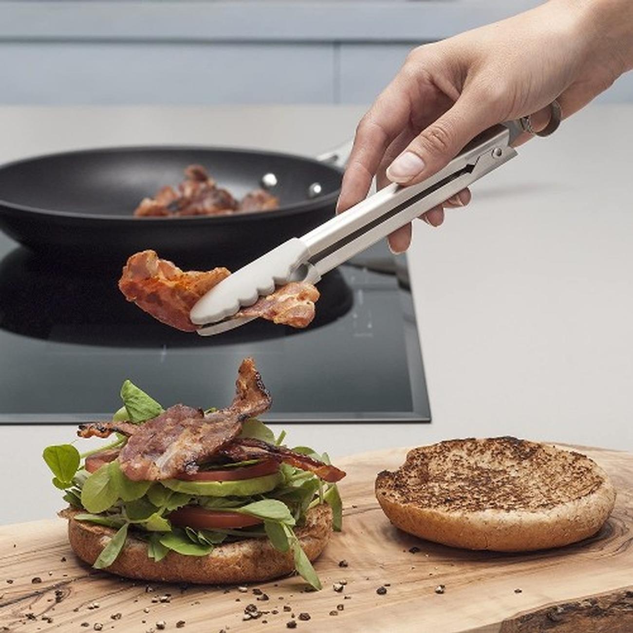 Zeal Silicone Mini Kitchen Tongs French Grey