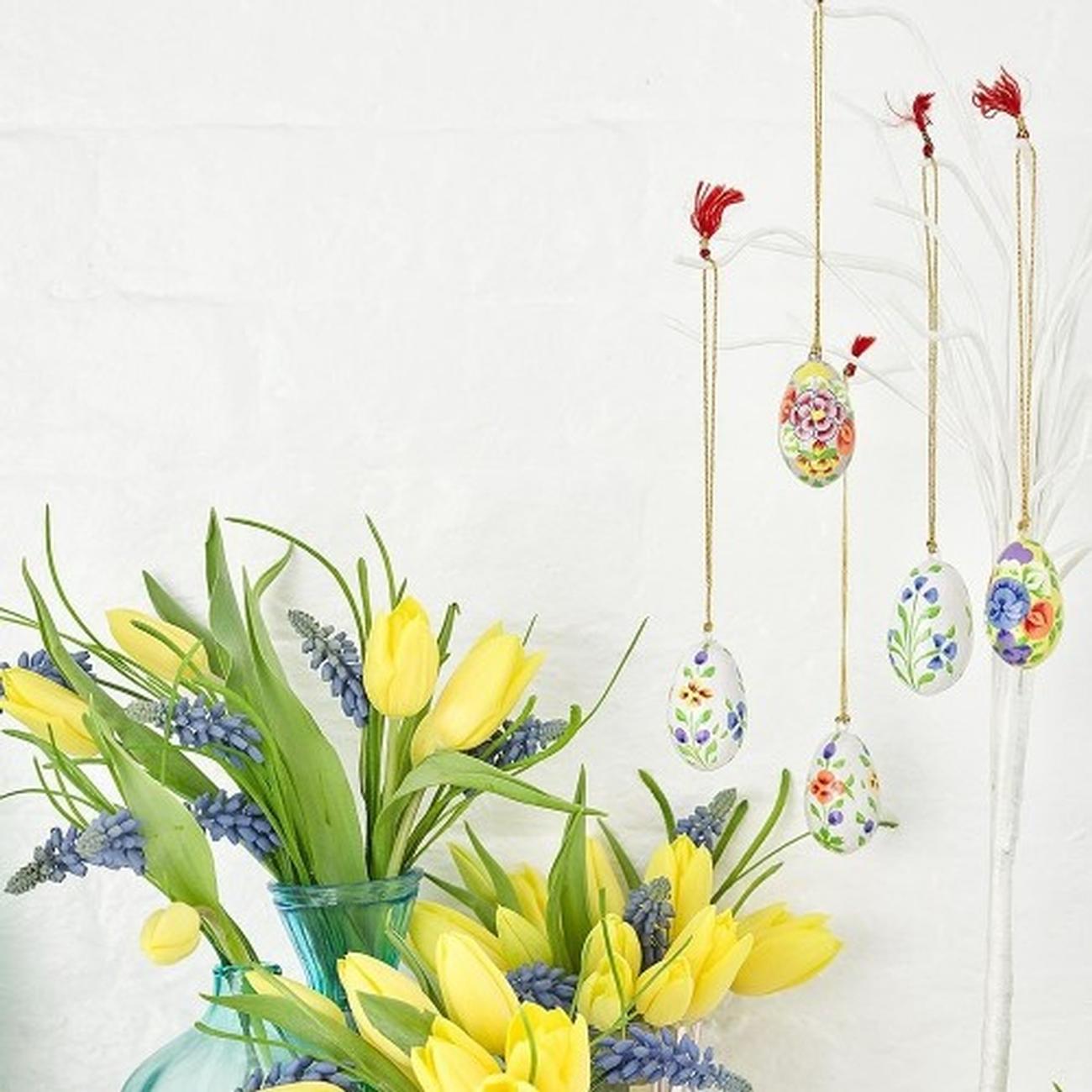 Hand Painted Papier Mache Purple Easter Egg, Talking Tables Truly Bunny