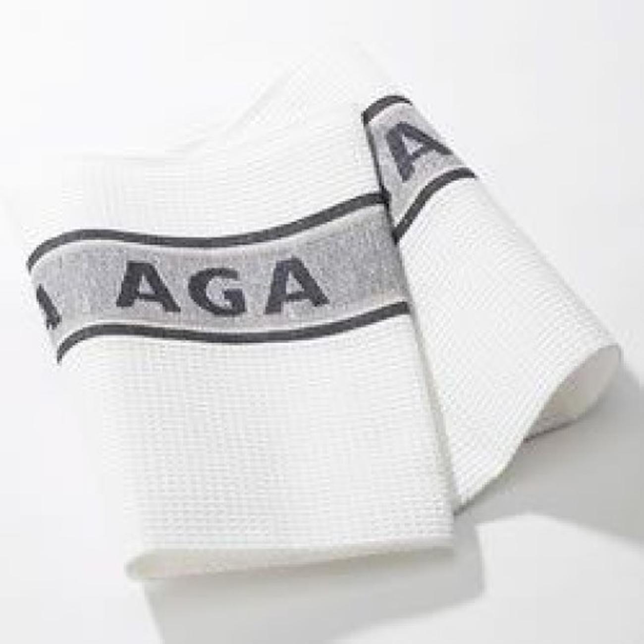 AGA Linen Tea Towel Black