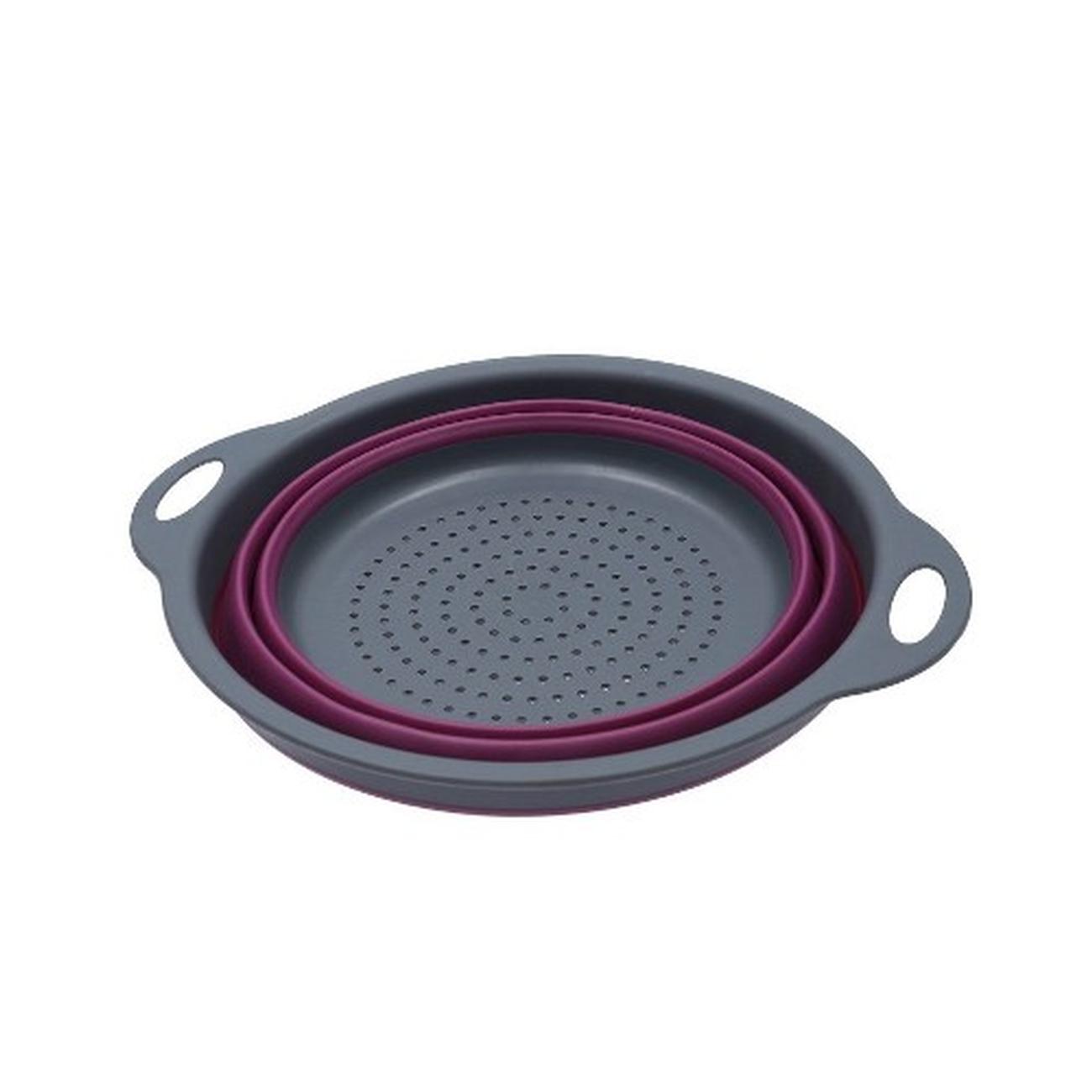Colourworks Purple Collapsible Colander with Handles 24cm