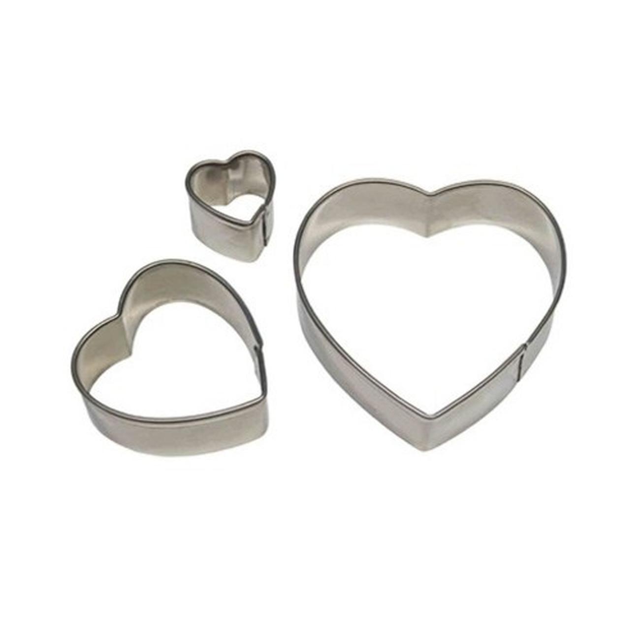 PME Stainless Steel Heart Cutter Set of 3