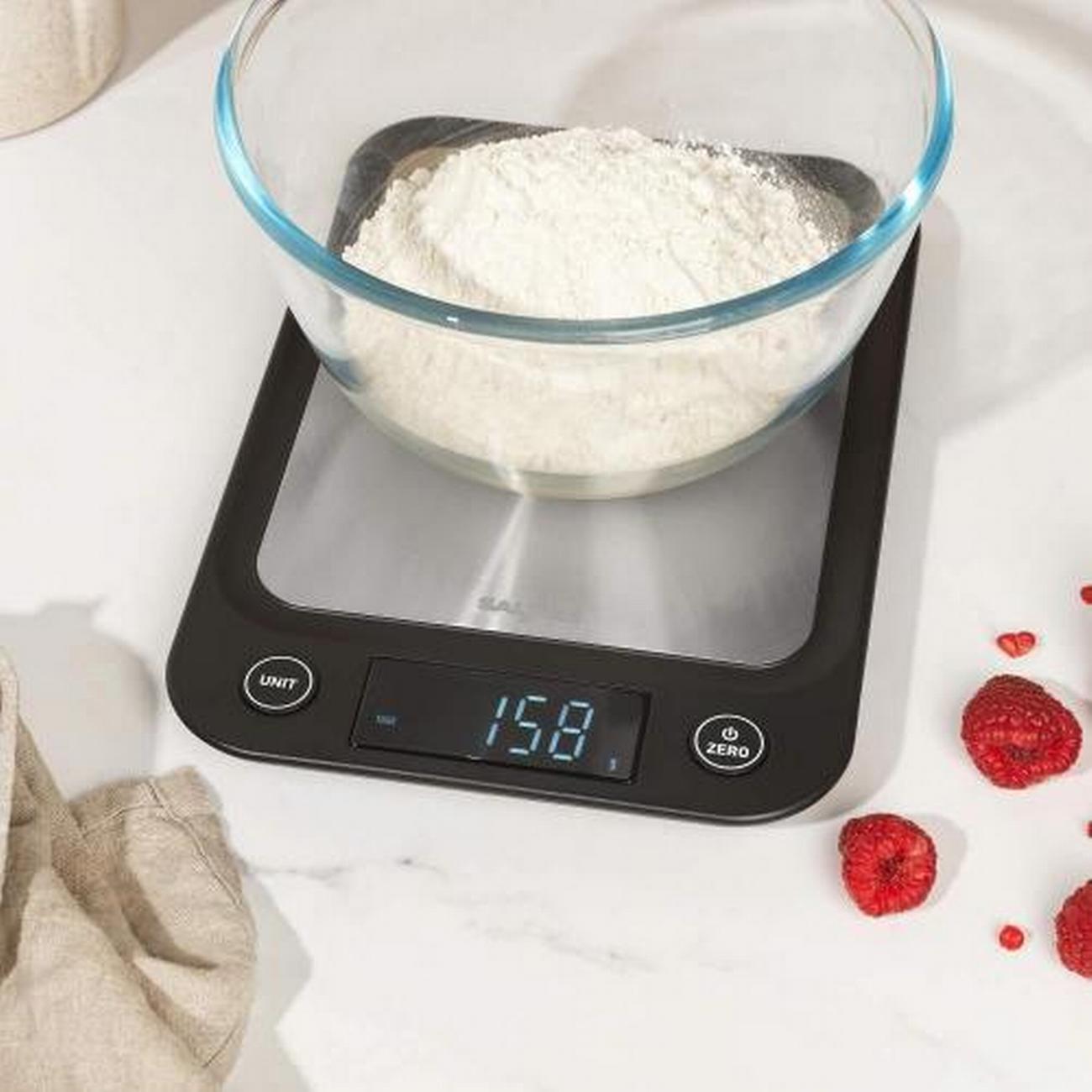 Salter Ultra Slim Digital Kitchen Scale Black