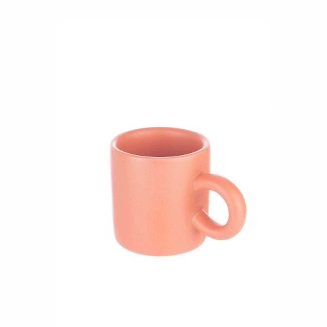 Siip Espresso Cup- Matte Pink With Round Handle