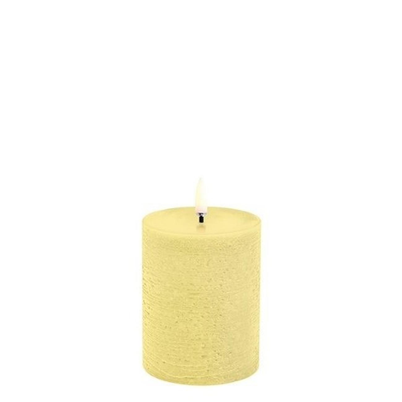 Uyuni Lighting Led Pillar Candle Wheat Yellow Rustic 7.8x10.1cm