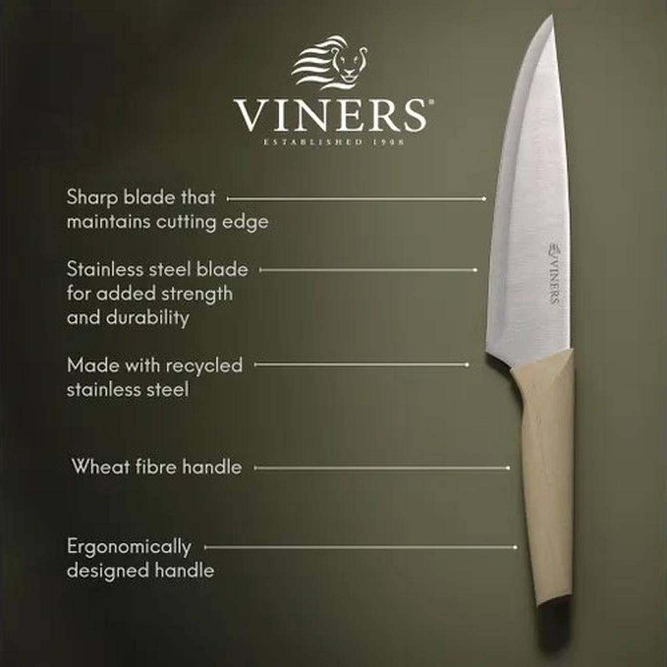 Viners Organic Natural 6pc Knife Block Set