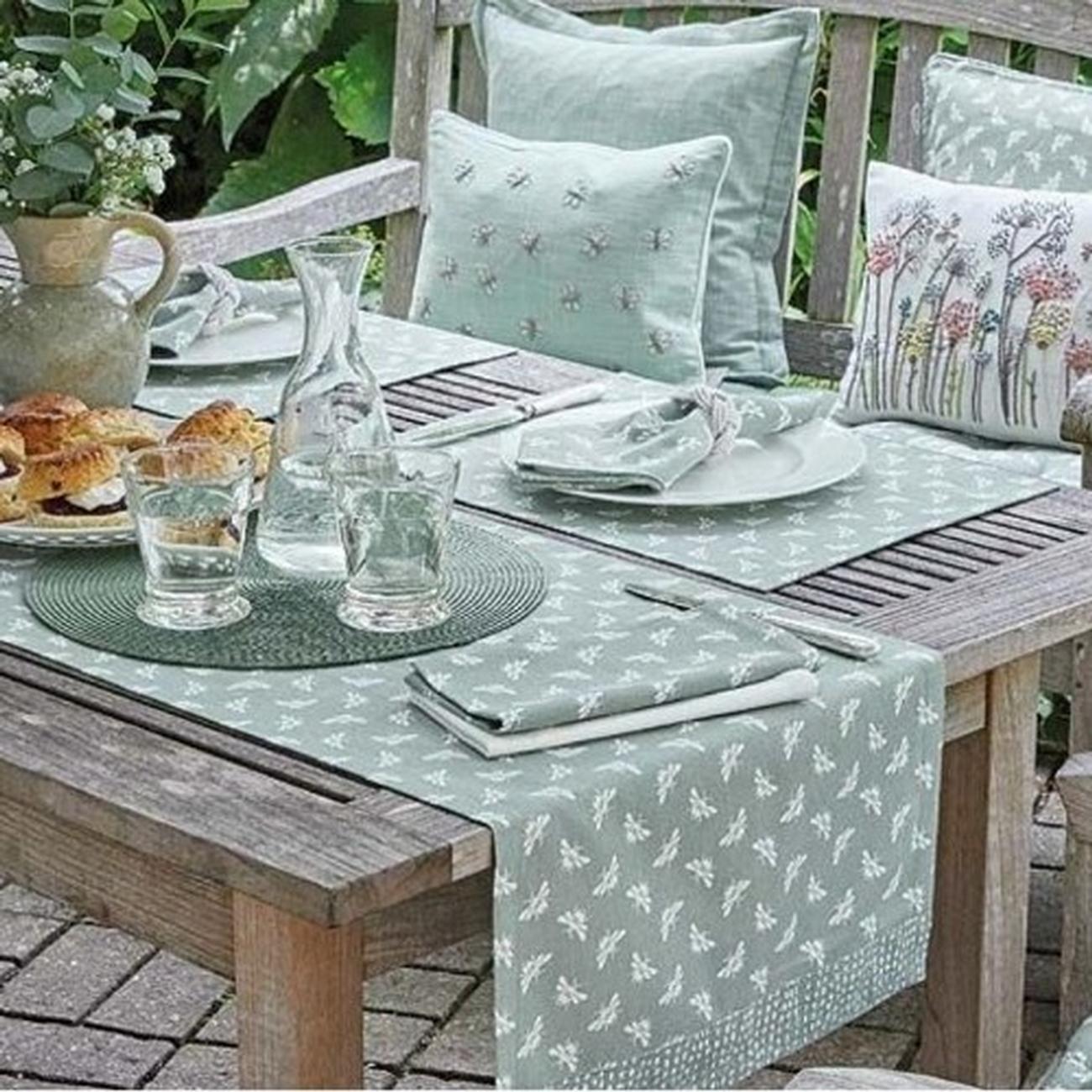 Walton & Co Bee Table Runner Moss