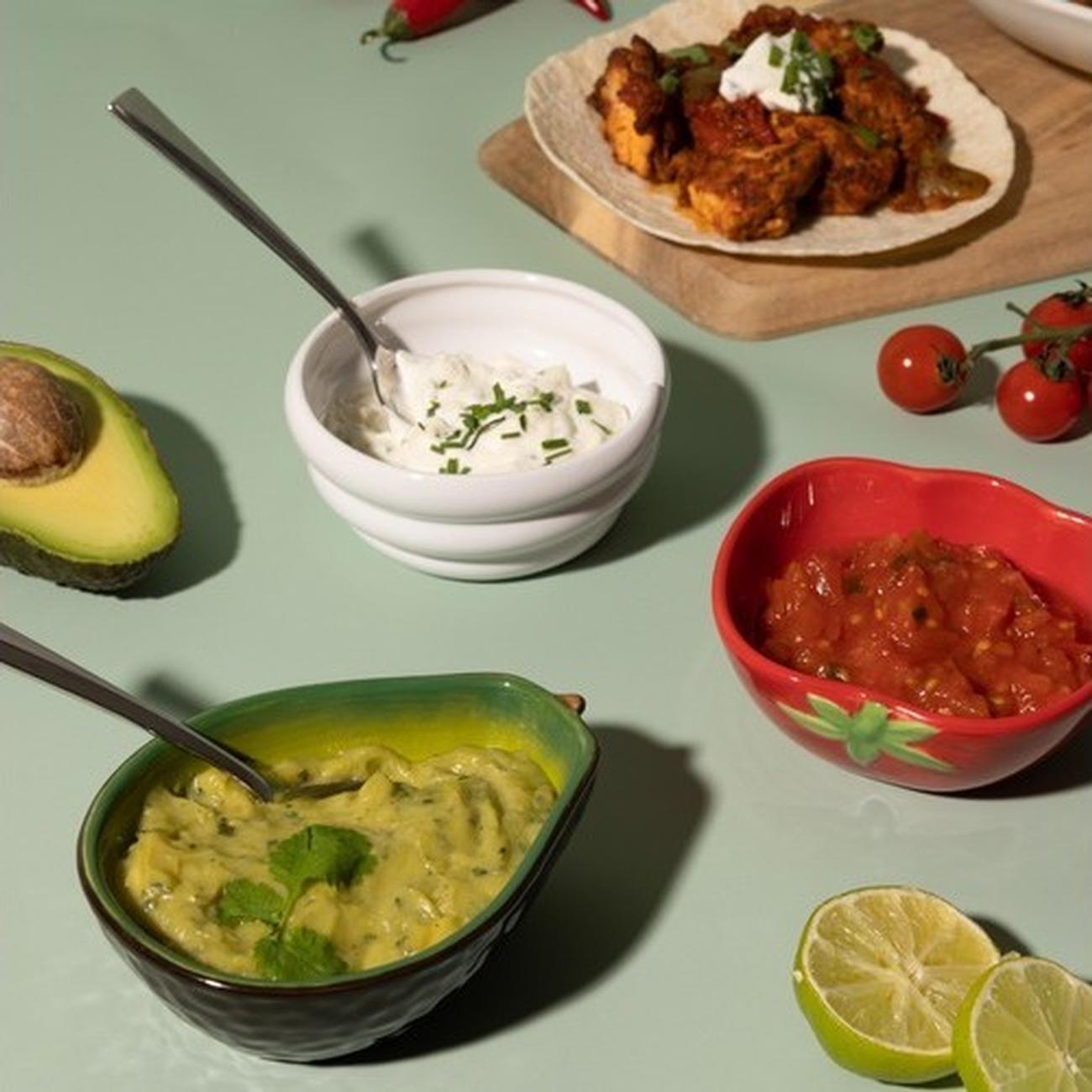 World Foods Set of 3 Fajita Dip Bowl