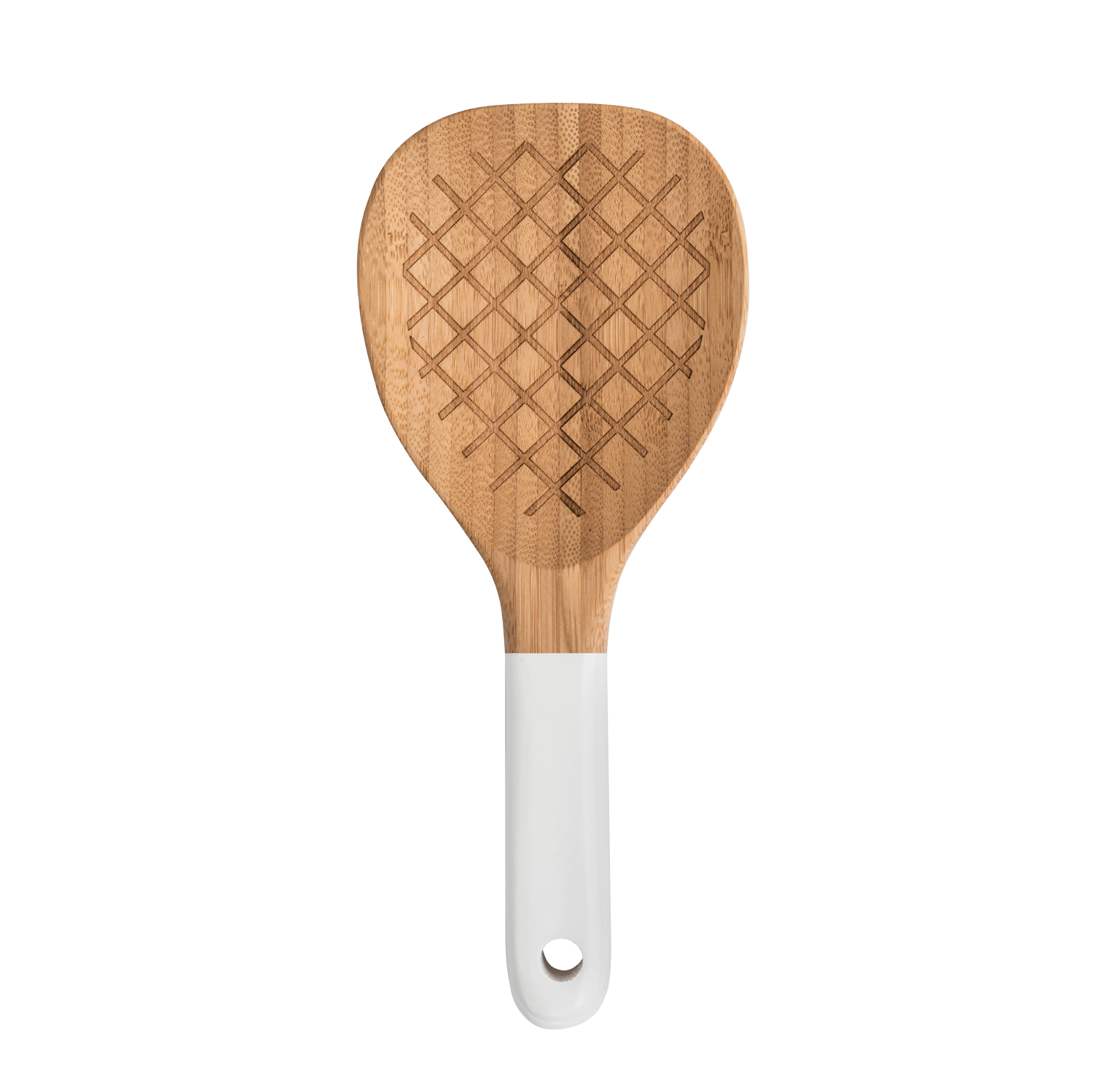 Pebbly Bamboo Serving Spoon White (Rice Paddle) 22cm