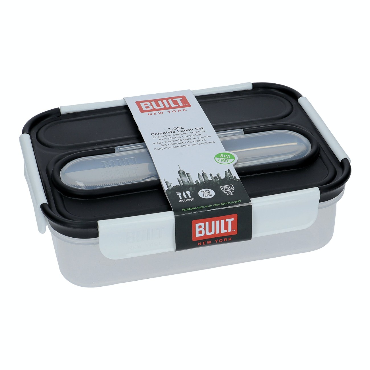 Built Professional Bento Lunch Box & Cutlery Set 1.5L
