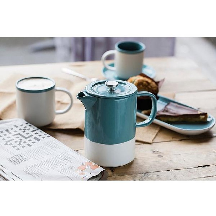 La Cafetiere Barcelona Retro Blue 6 Cup Ceramic Cafetiere