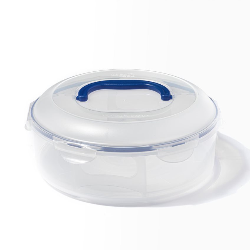 Lock & Lock Classic Round Cake Carrier with Cutting Guide