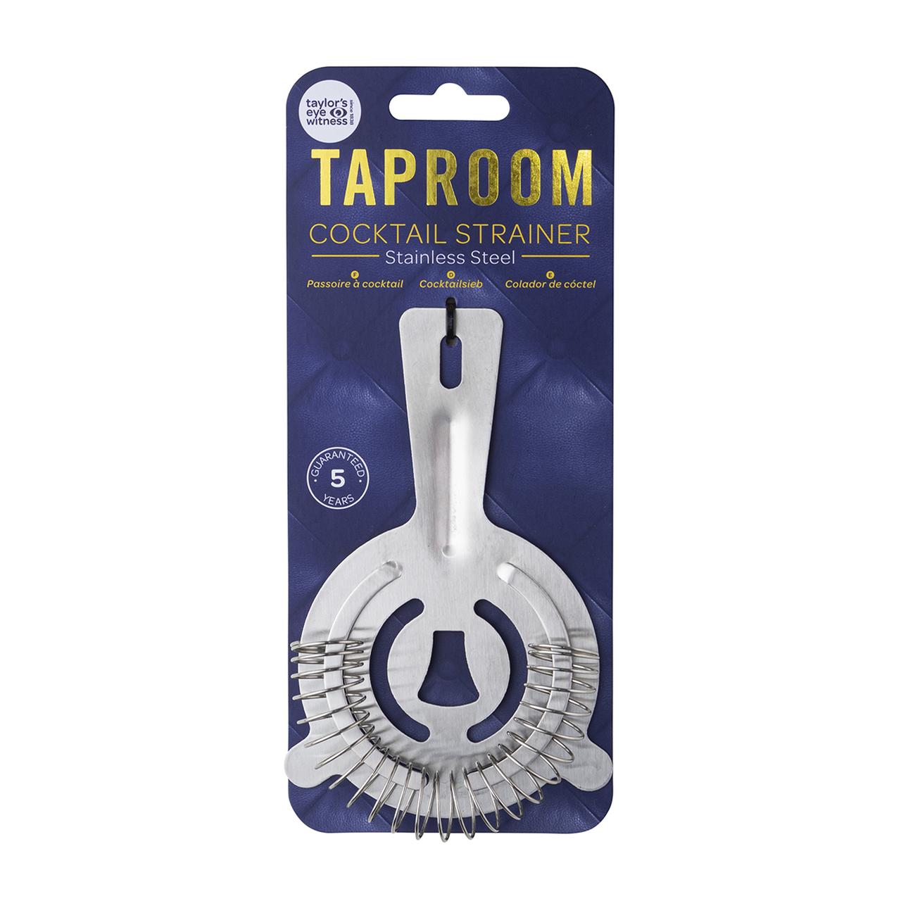 Taproom Stainless Steel Cocktail Strainer