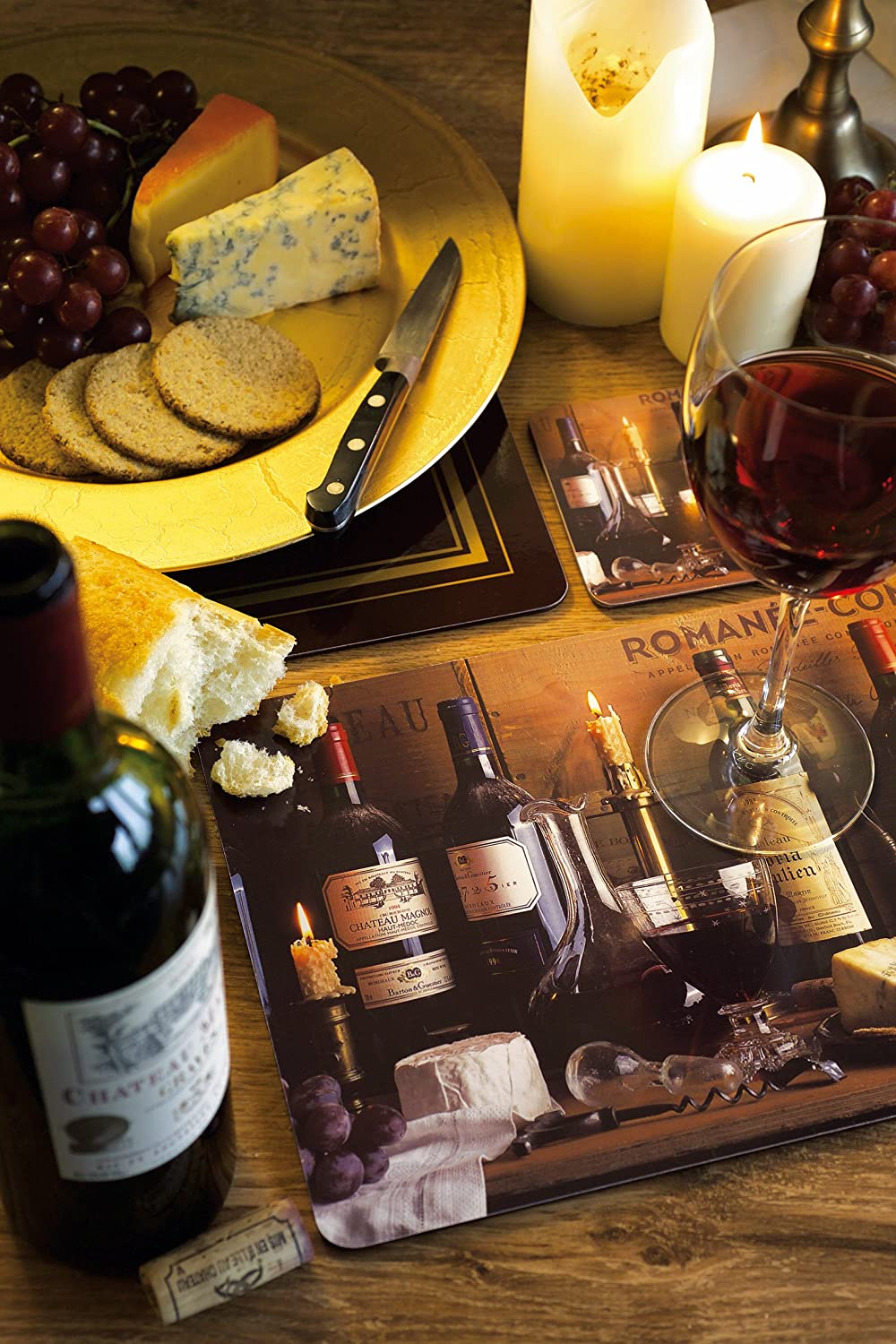 Creative Tops Vintage Wine Large Melamine Handled Tray